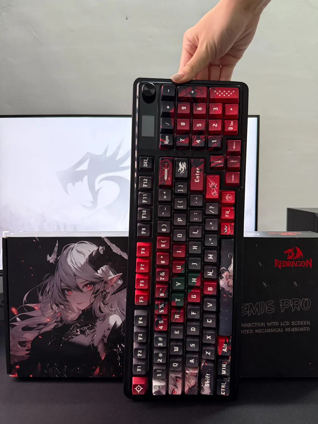 Redragon ARTEMIS K719 PRO 96% Anime Keyboard w/Smart Display & Knob ...