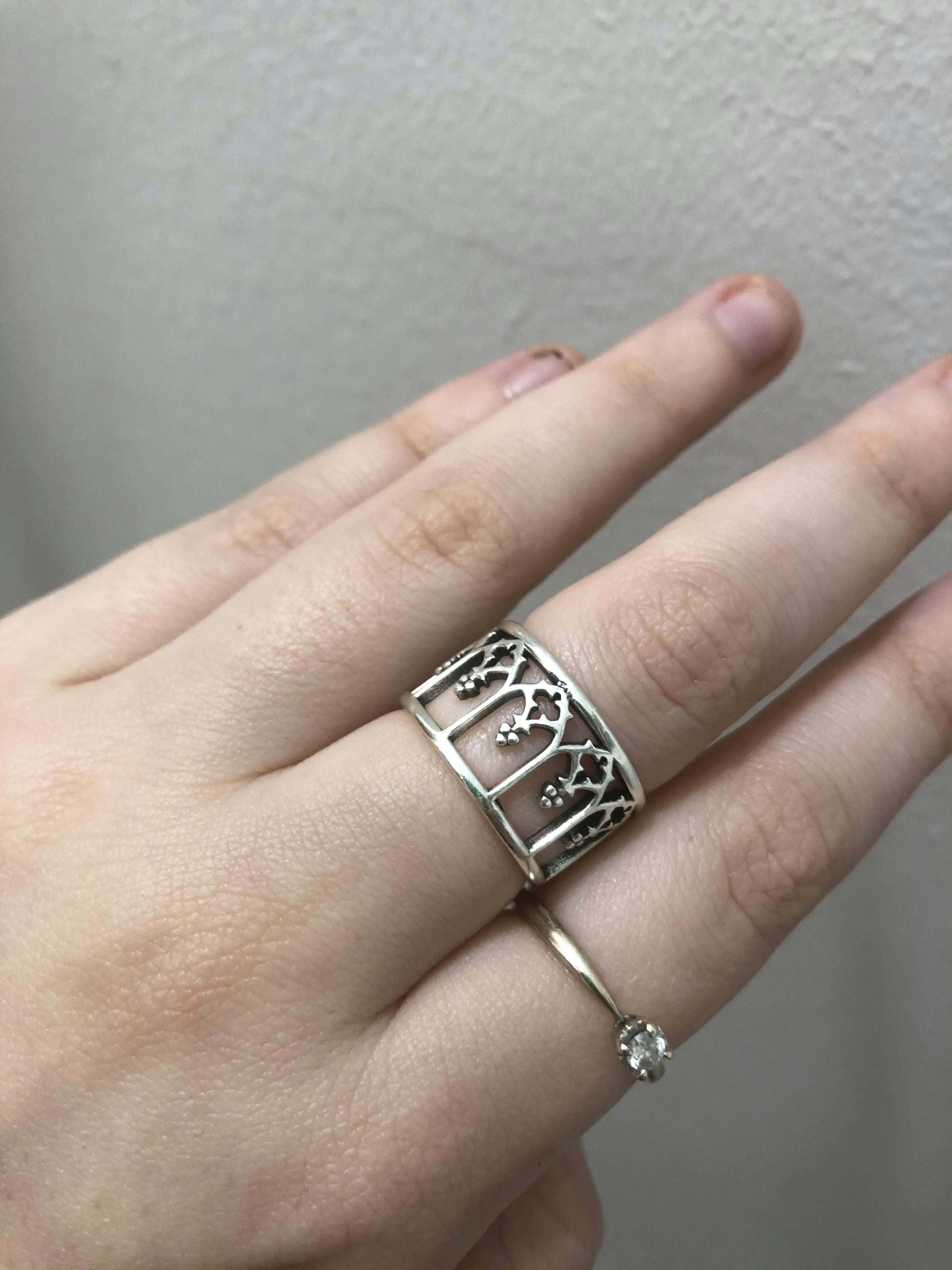 NOIR. Gothic Arches Ring - Silver – REGALROSE