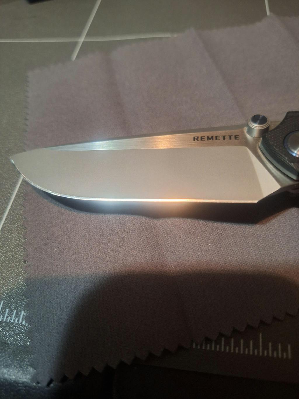 REMETTE Folding Pocket Knife Black G10 Handle 14C28N Blade Camping Hik ...