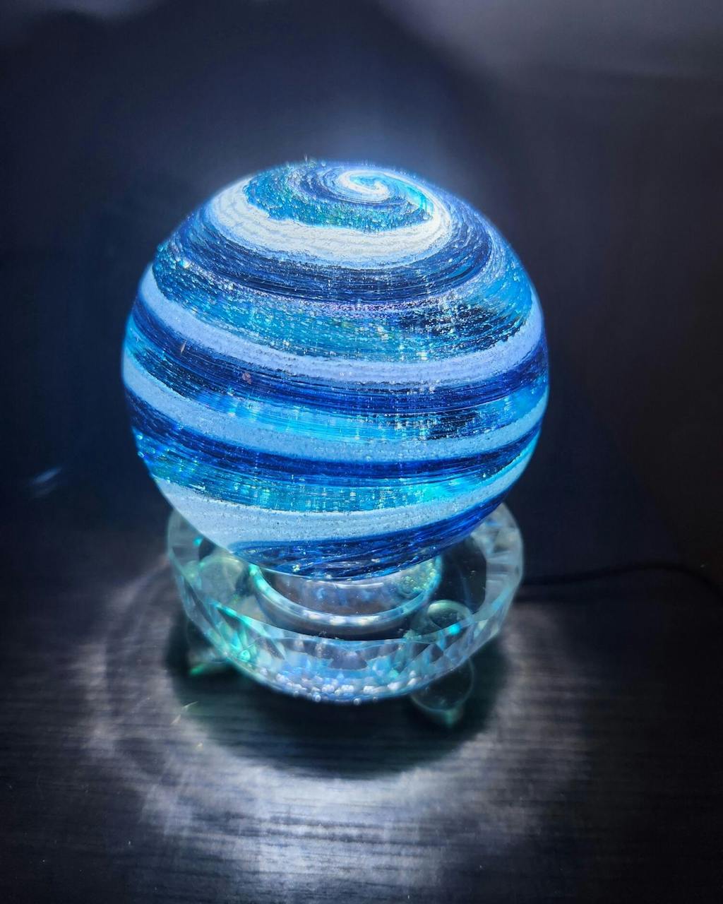 Cremation Glass Art Keepsake Paperweight Orb | Deep Sea – Reminiss ...