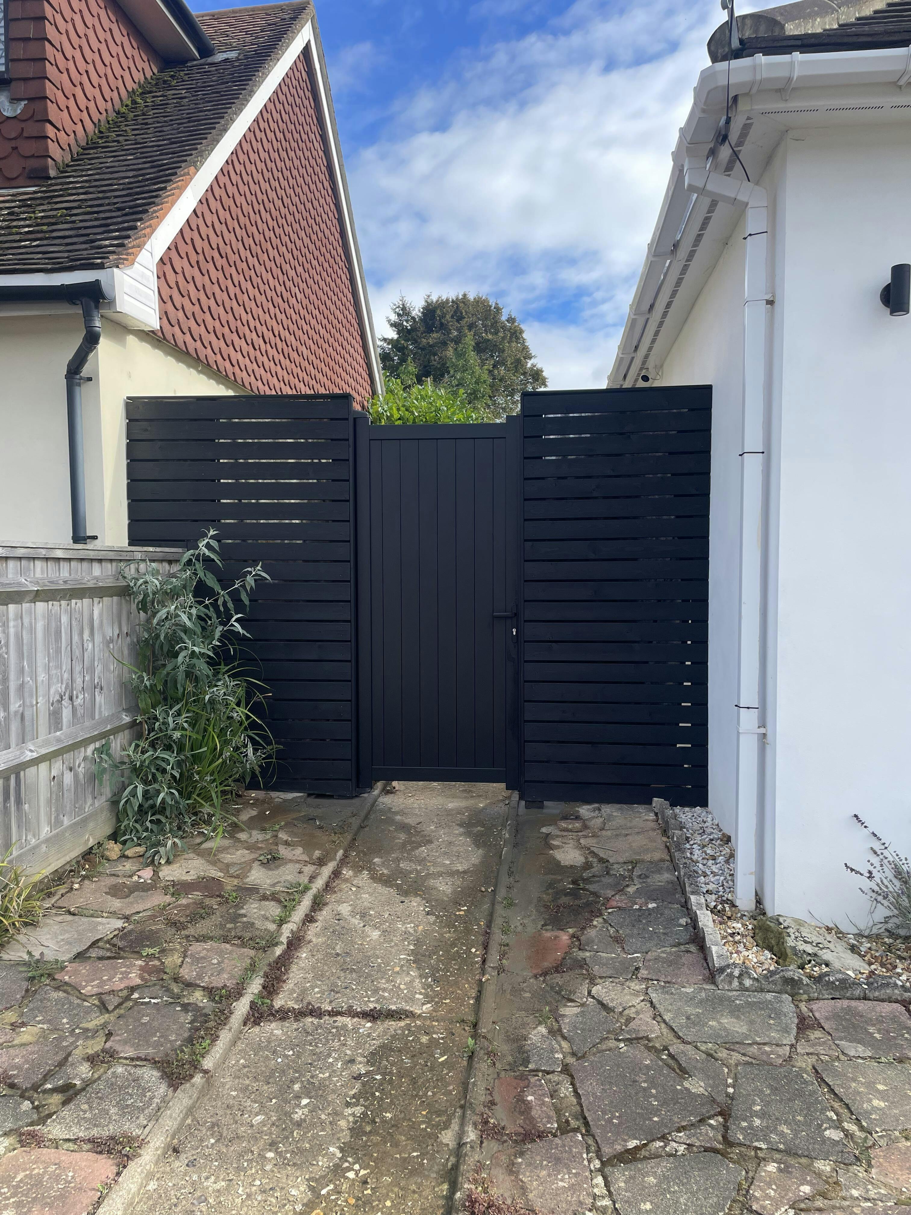 Aluminium Vertical Slat Garden Gate | VertiScape