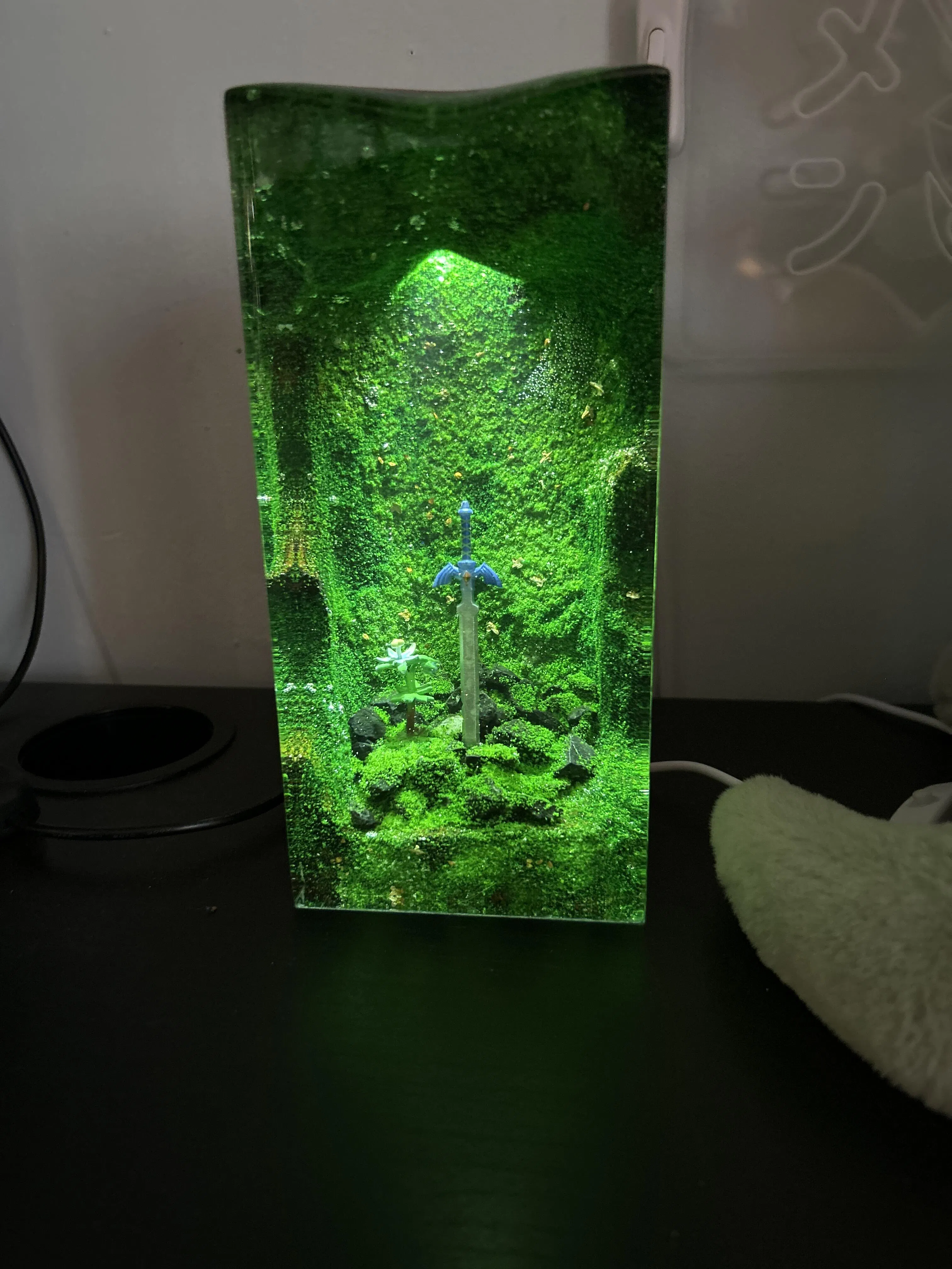 LoZ / TOTK / BOTW Master Sword with Silent Princess Flower Resin Wood ...