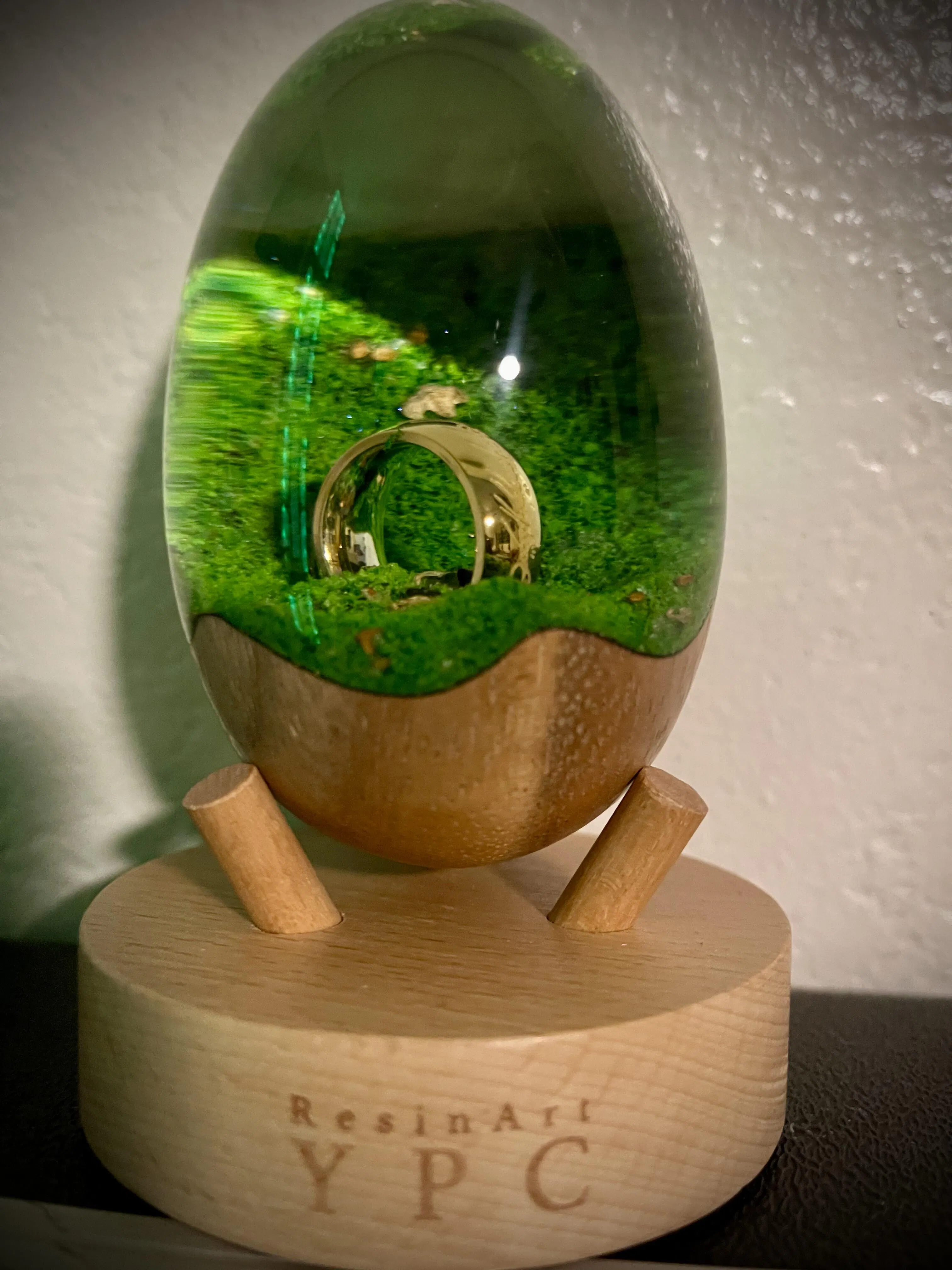 Mystical Ring Resin Wood Dragon Egg | Resin Art YPC