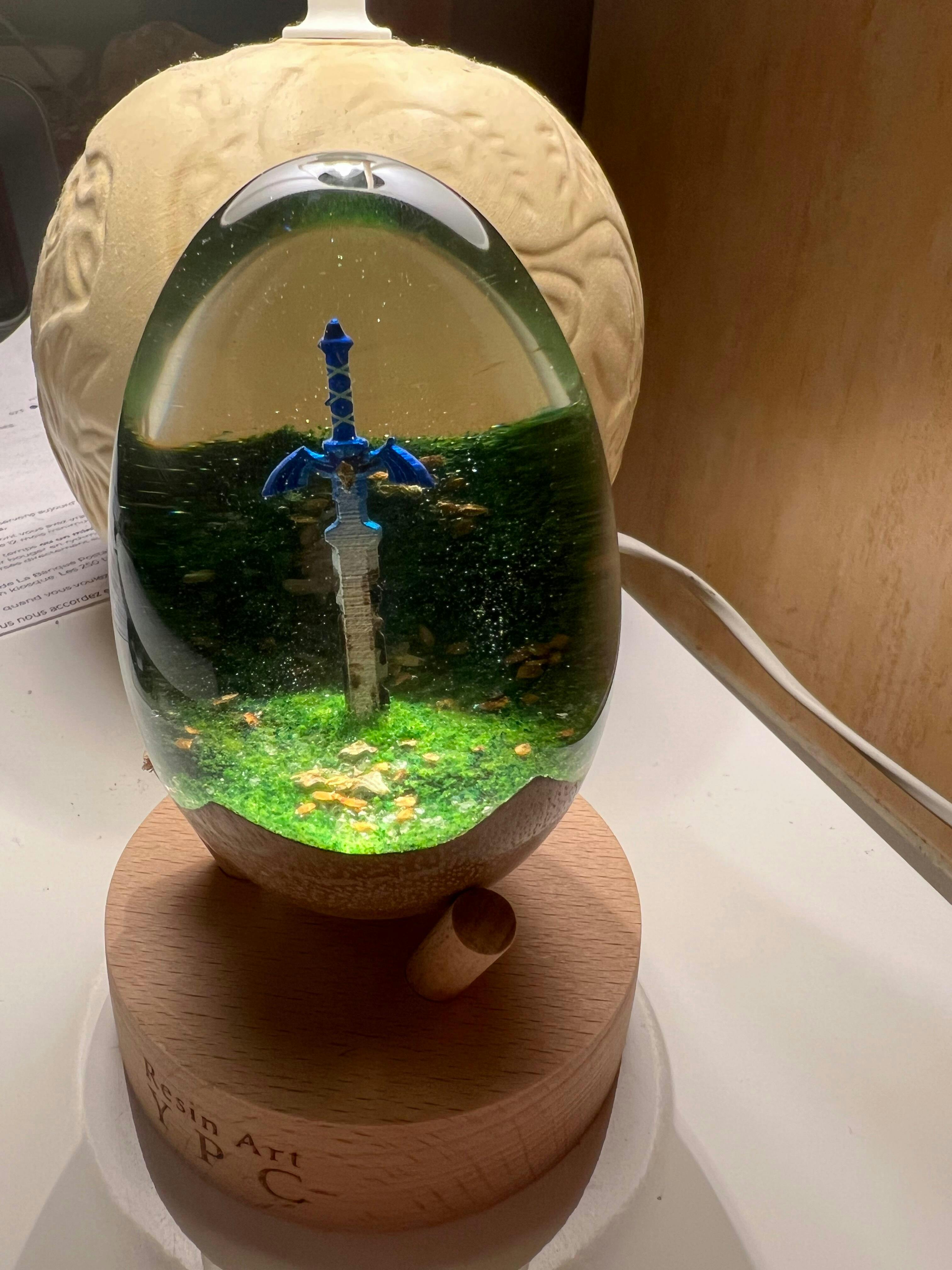 LoZ / TOTK BOTW Rusty Master Sword Resin Dragon Egg | Resin Art YPC
