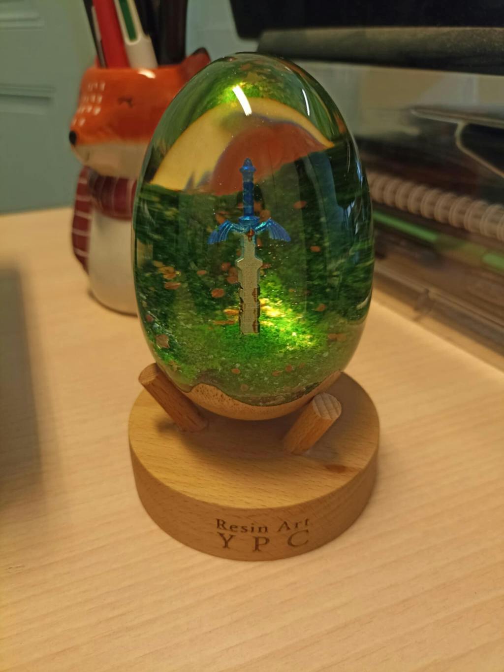 LoZ / TOTK BOTW Rusty Master Sword Resin Dragon Egg | Resin Art YPC