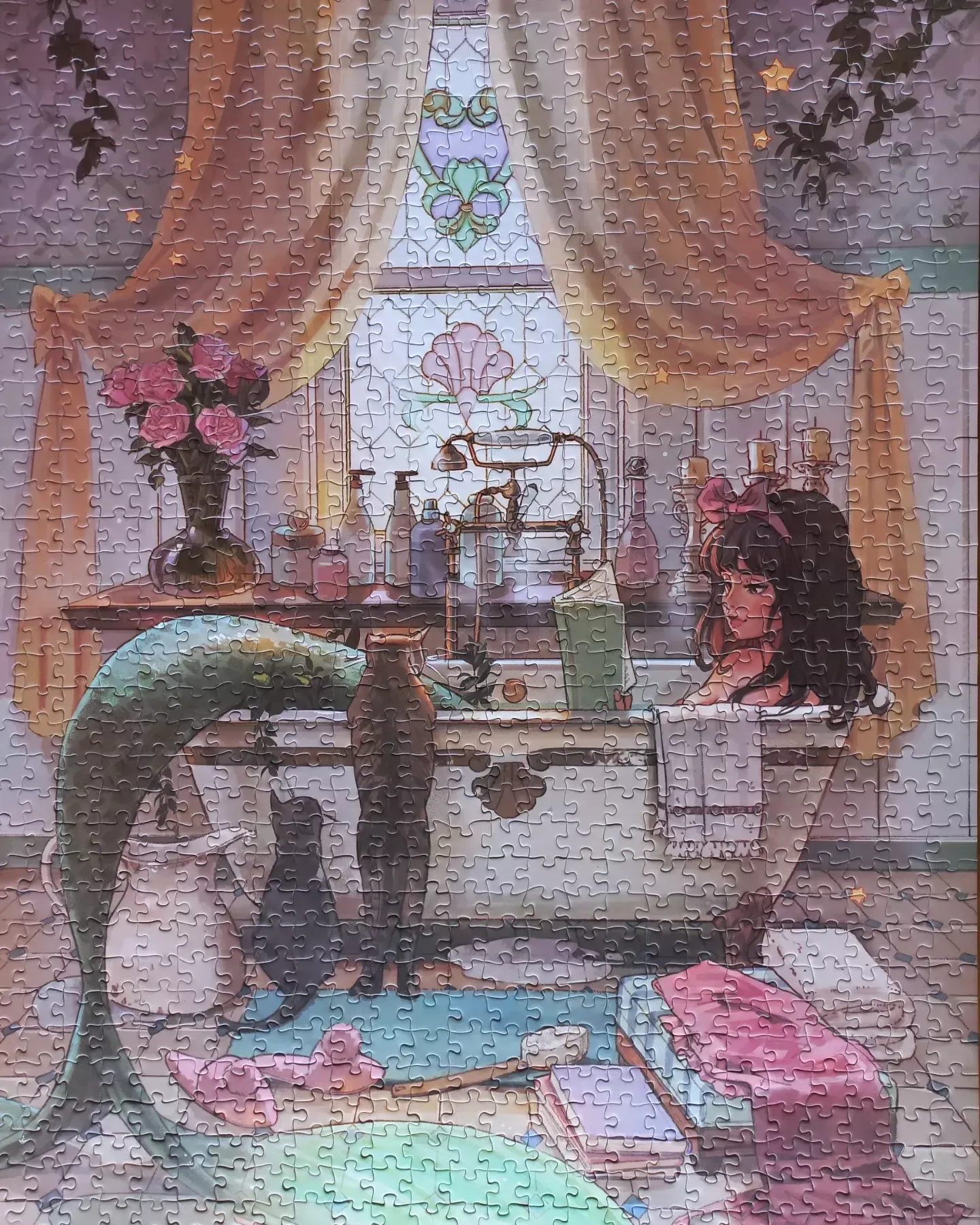 A Mermaid's Bath Jigsaw Puzzle (1000 Pieces) – Reverie Puzzles