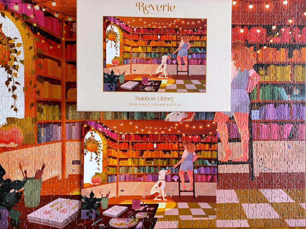 Rainbow Library Jigsaw Puzzle (1000 Pieces) – Reverie Puzzles