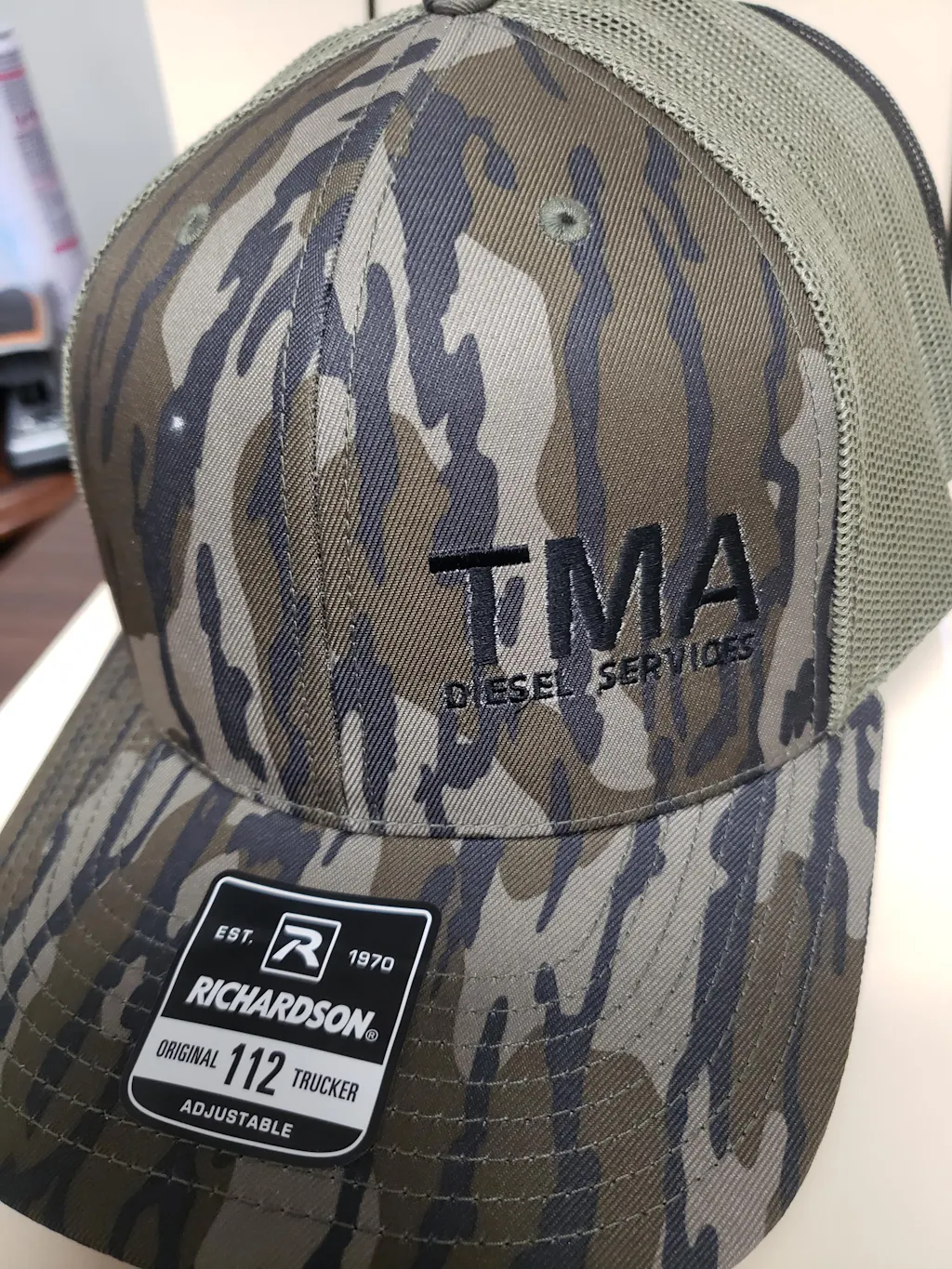 Richardson 112P Camo Trucker Hat Snapback Caps Camo Blaze Orange ...