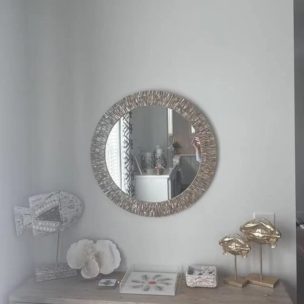 Unique Round shells Mirror decor