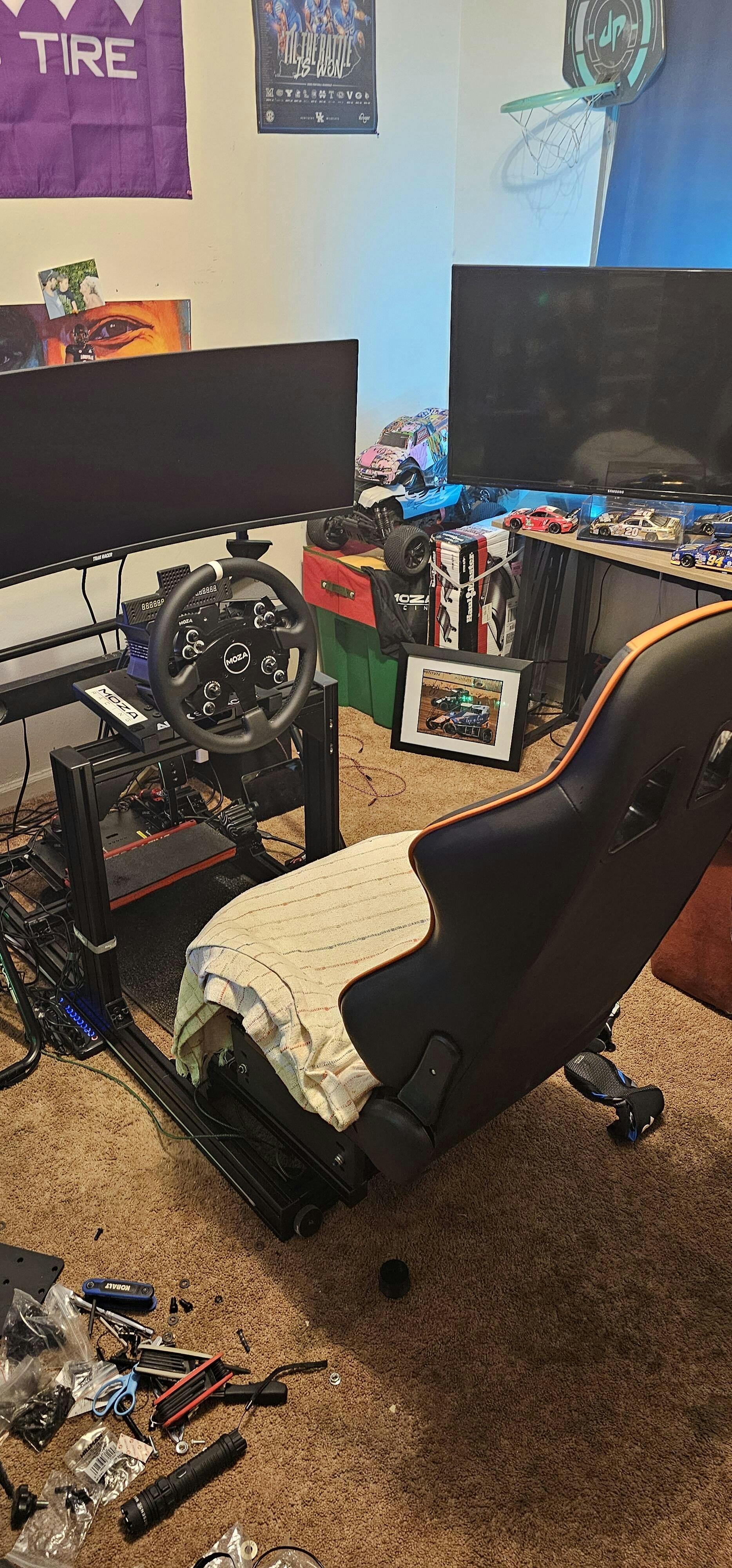 RigMetal Basic Sim Cockpit - BLACK