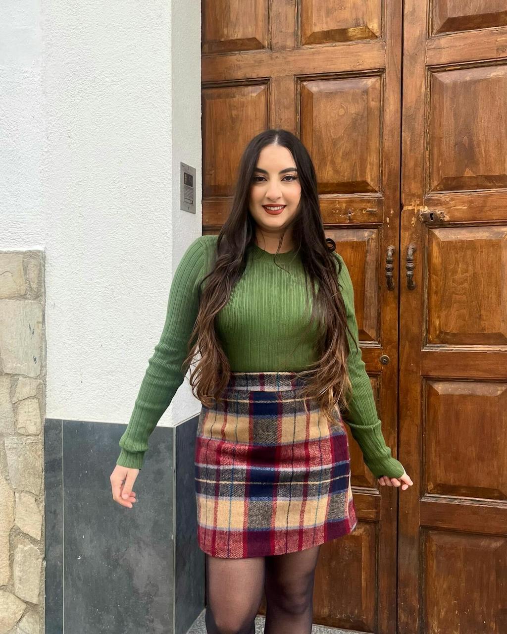 The Red Plaid Zipper Fly Tweed Mini Skirt & Reviews - Red - Bottoms ...