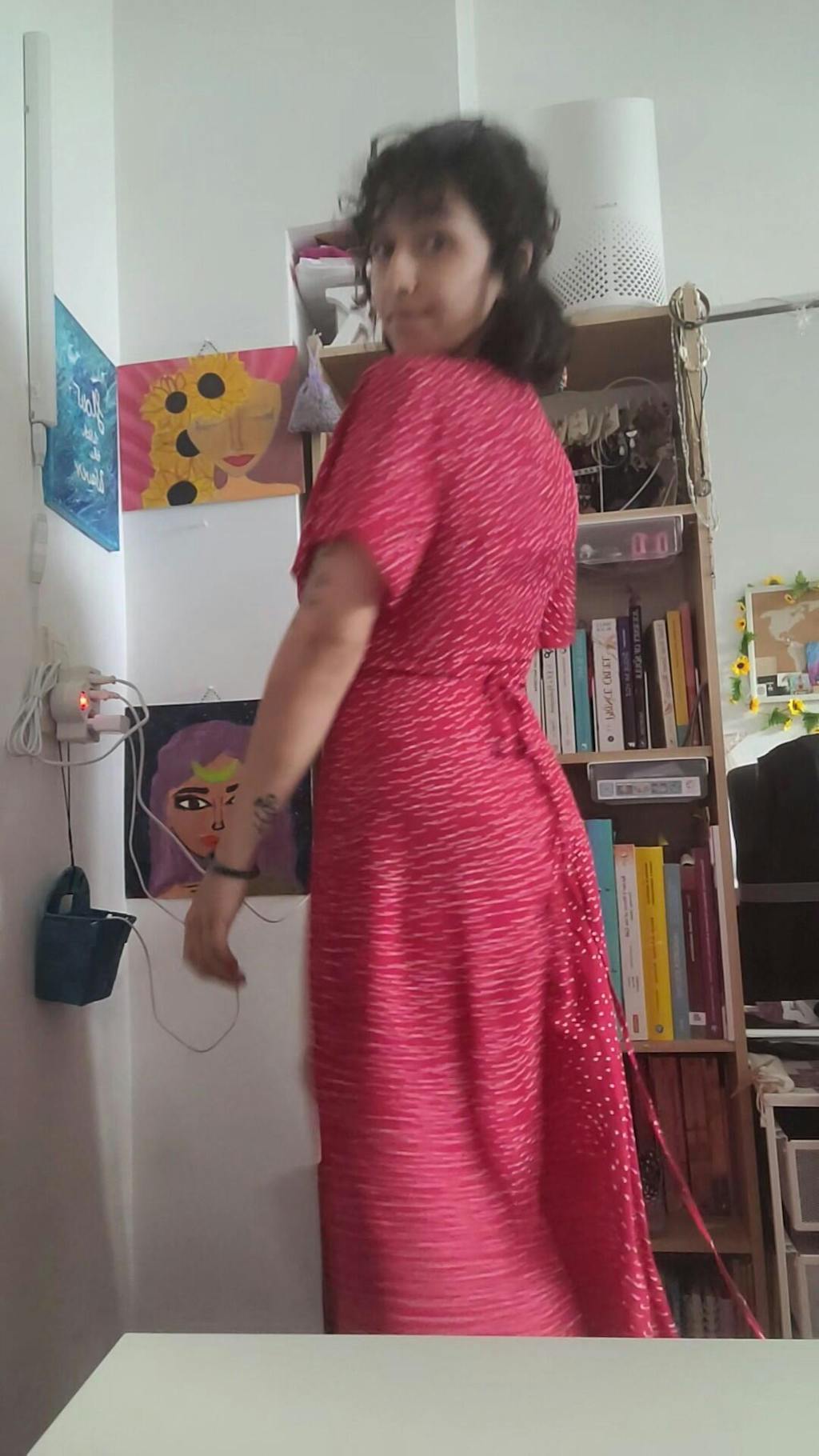 The Polka Dot Ruffle Wrap Dress - Red Women's Casual Wrap Dress ...