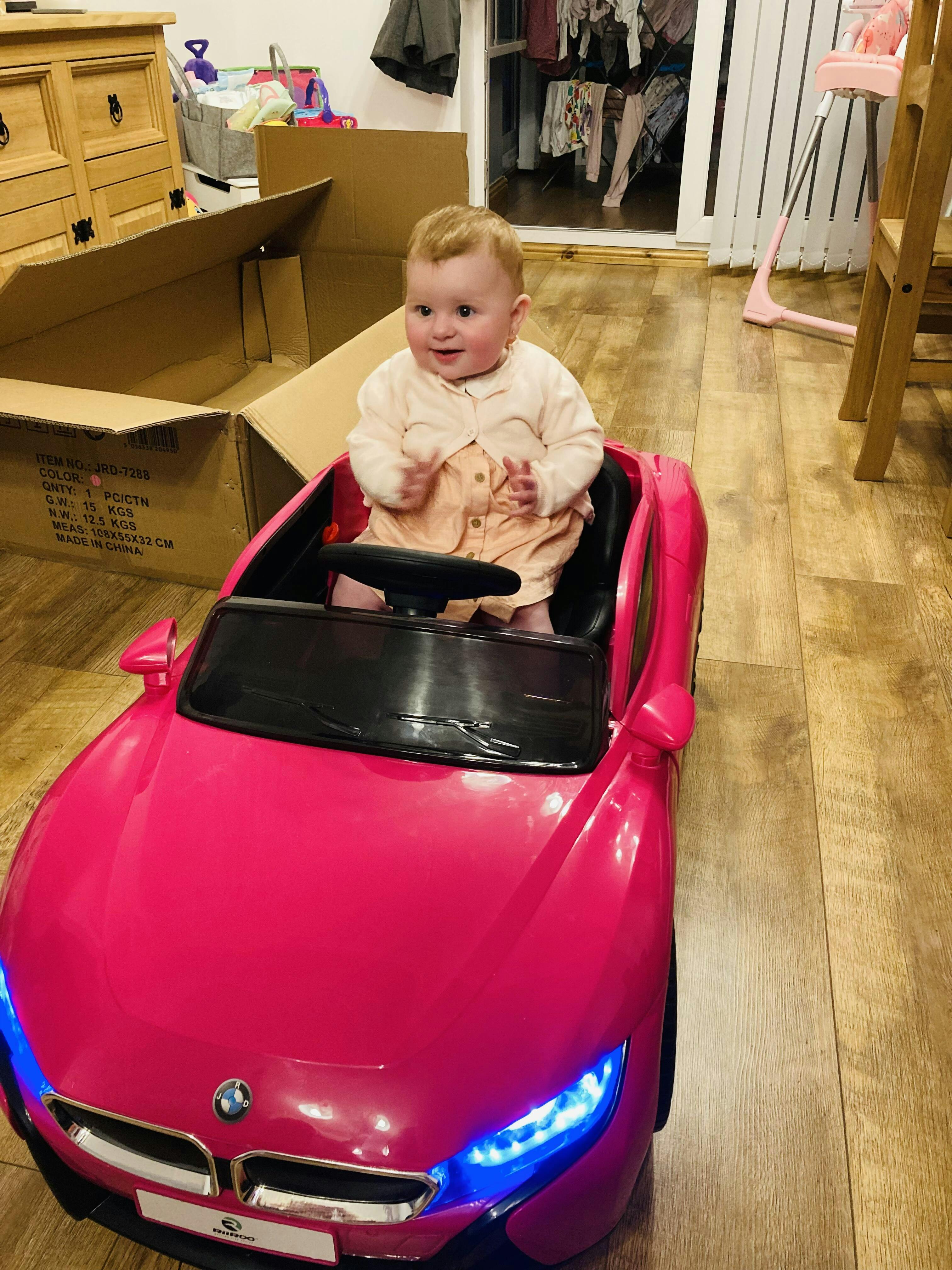 BMW M4 Style Kids Electric Ride On Battery Car White — RiiRoo