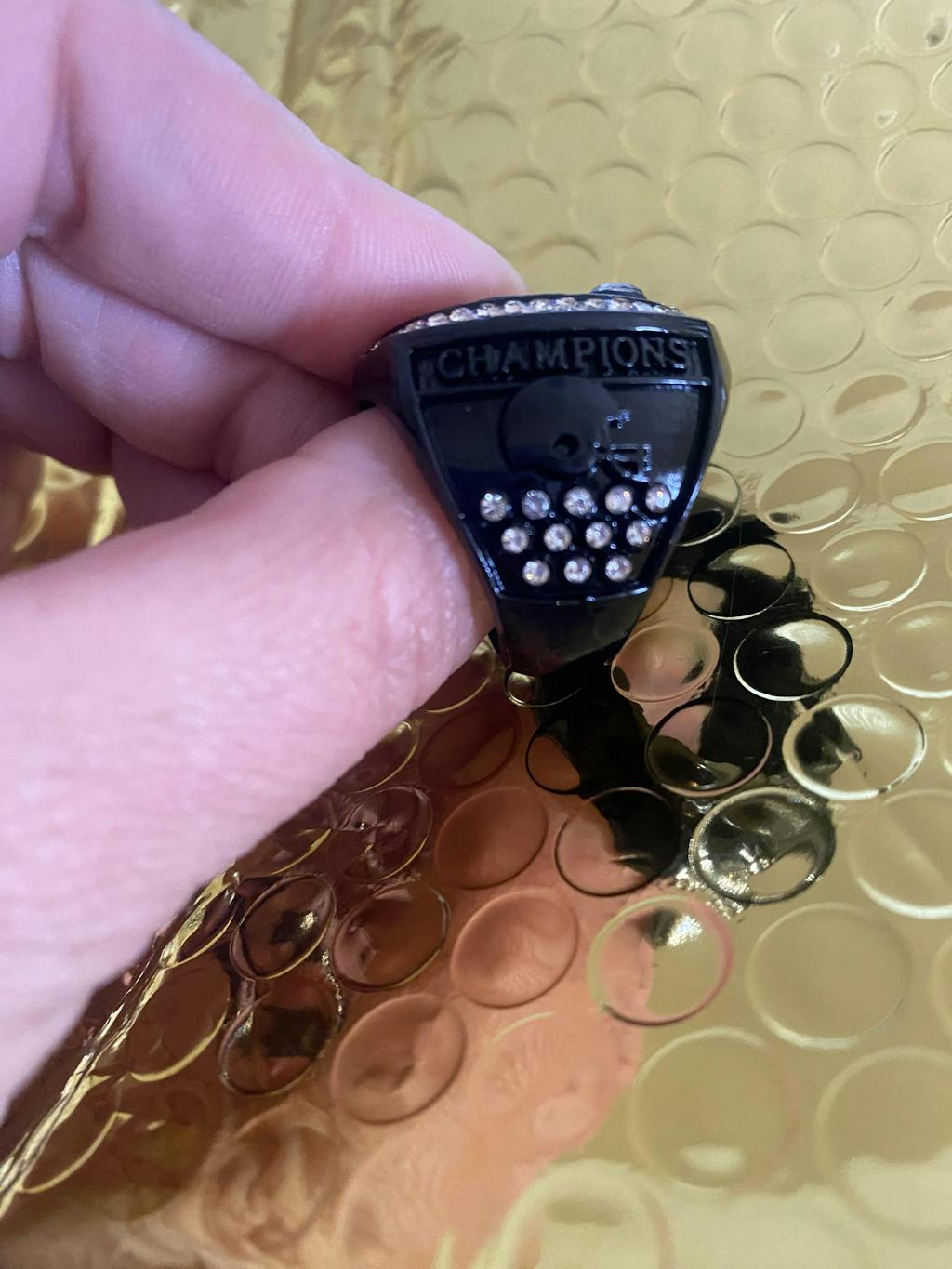 Black Football Championship Rings - Ring King Awards