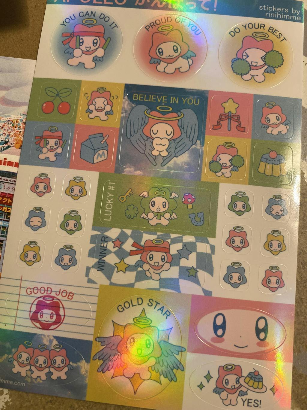 apollo ganbatte sticker sheet – rinihimme