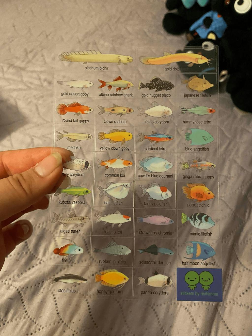 aquarium fish sticker sheet – rinihimme