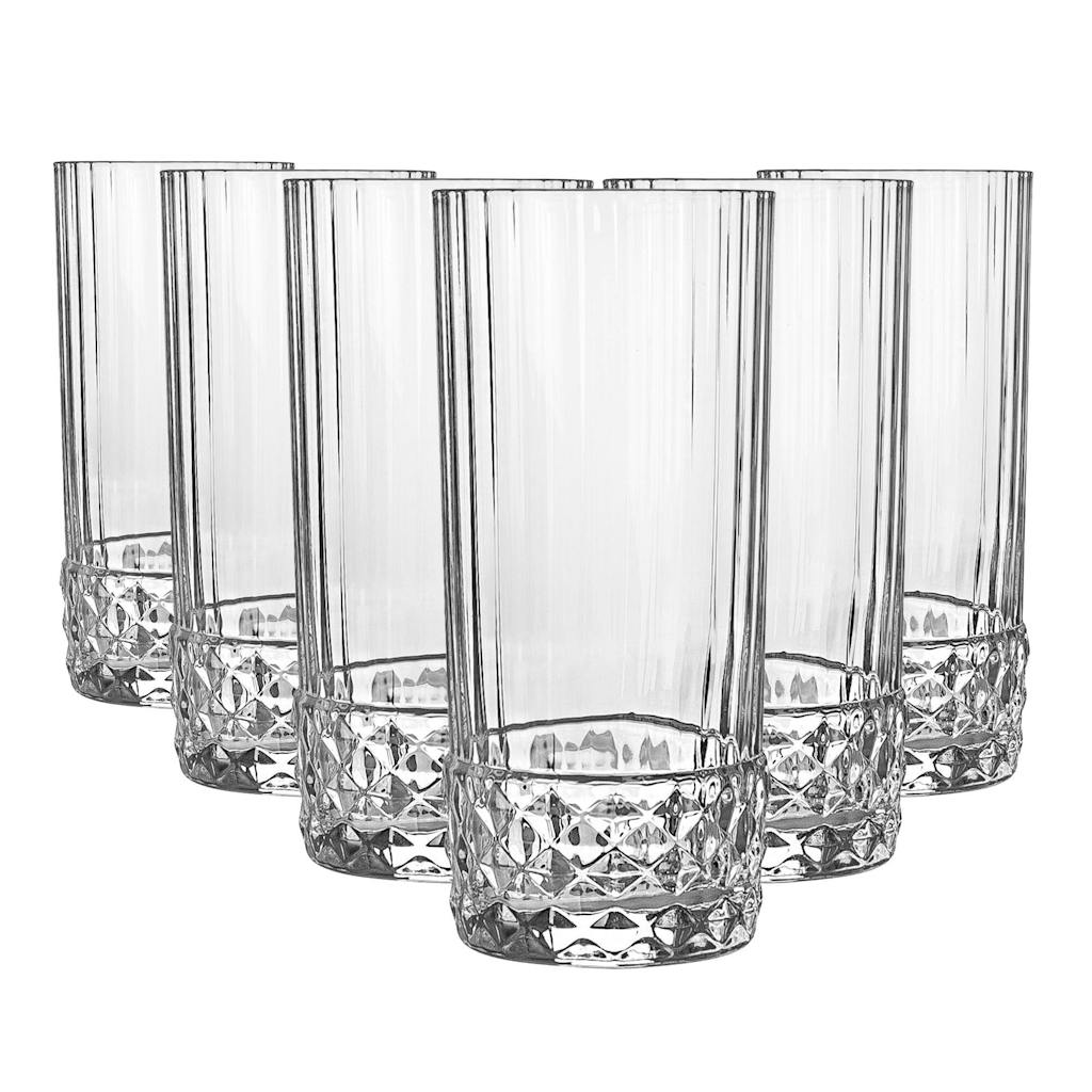 490ml America '20s Highball Glasses - Pack of Six - By Bormioli Rocco ...
