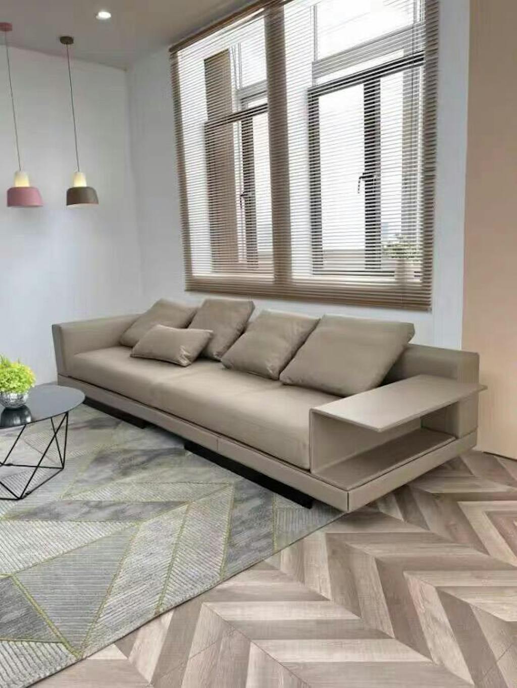 Luxurious Grey Four Seater Sofa with Storage for Stylish Living four seater rattan garden ...