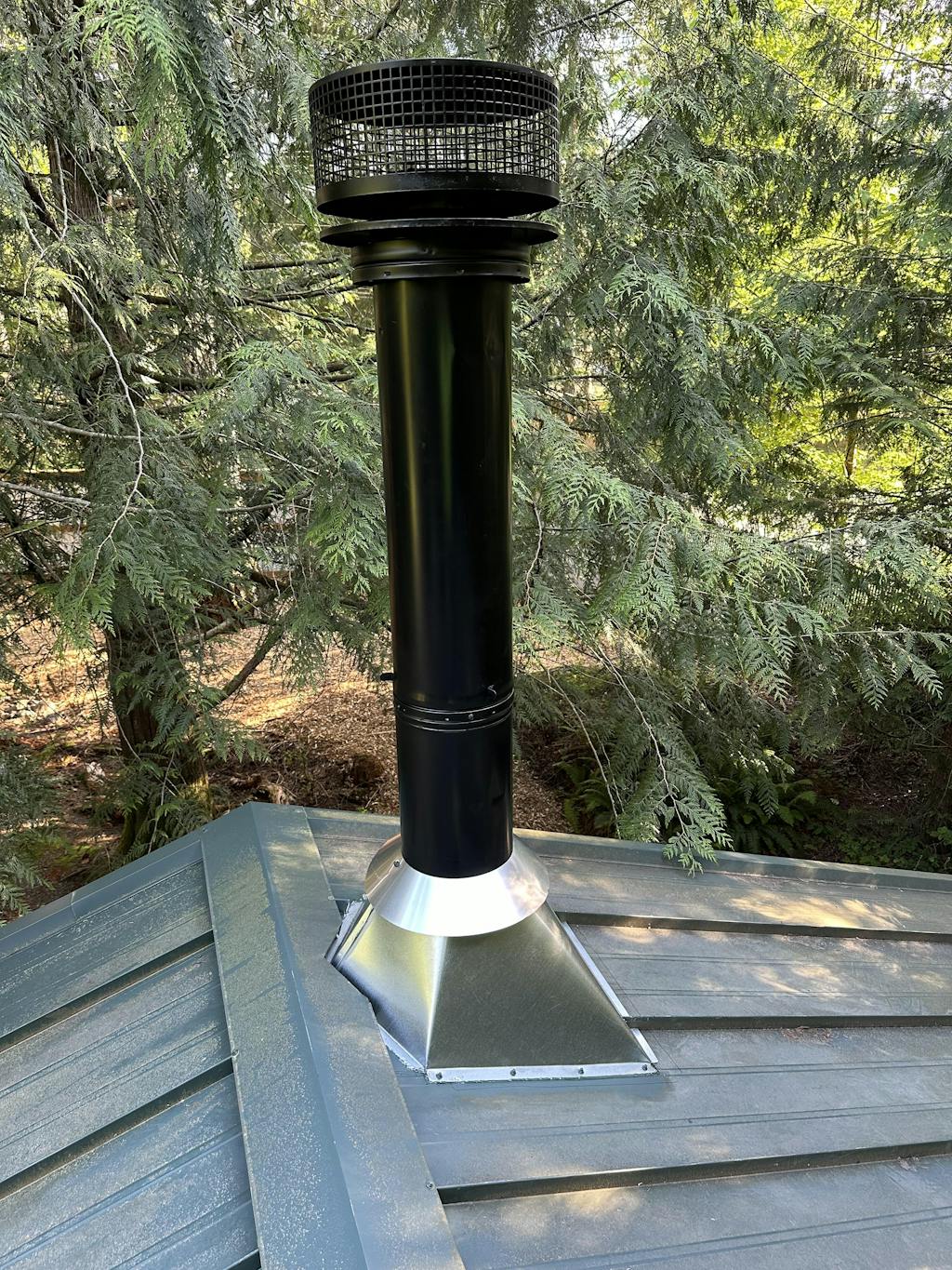 Metal Roof Flashing for Chimney Pipe Install | Rock-Vent Roof Flashing ...