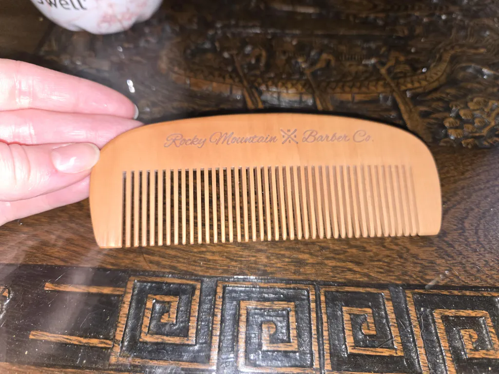 Men's Pearwood Comb | Rocky Mountain Barber Company