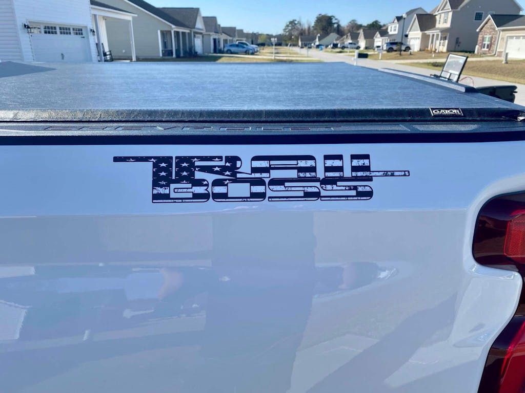 Trail Boss Flags version Vinyl Decal for Truck Bed Fits: GMC Chevrolet ...