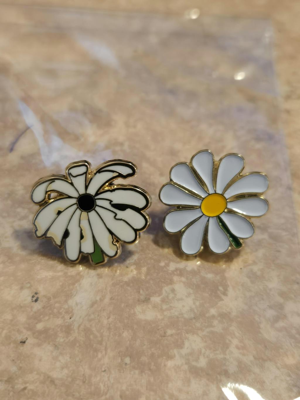 The WILTED Daisy™ Original Design With a Black Center, an Enamel Pin F ...