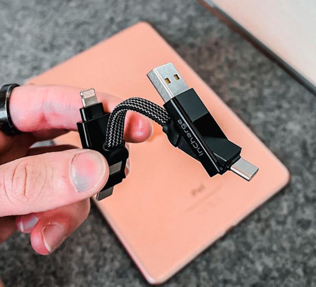 Rolling Square inCharge® X | Keyring multi charging cable | 6 different ...
