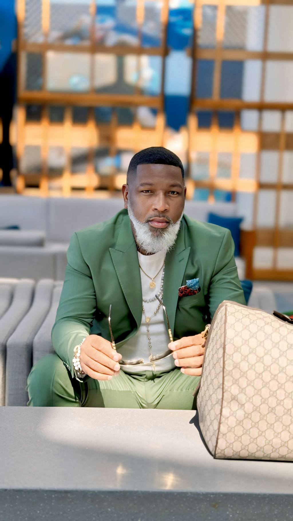 Super 120S Merino Wool Double Breasted Suit - Salmon - Ron Tomson