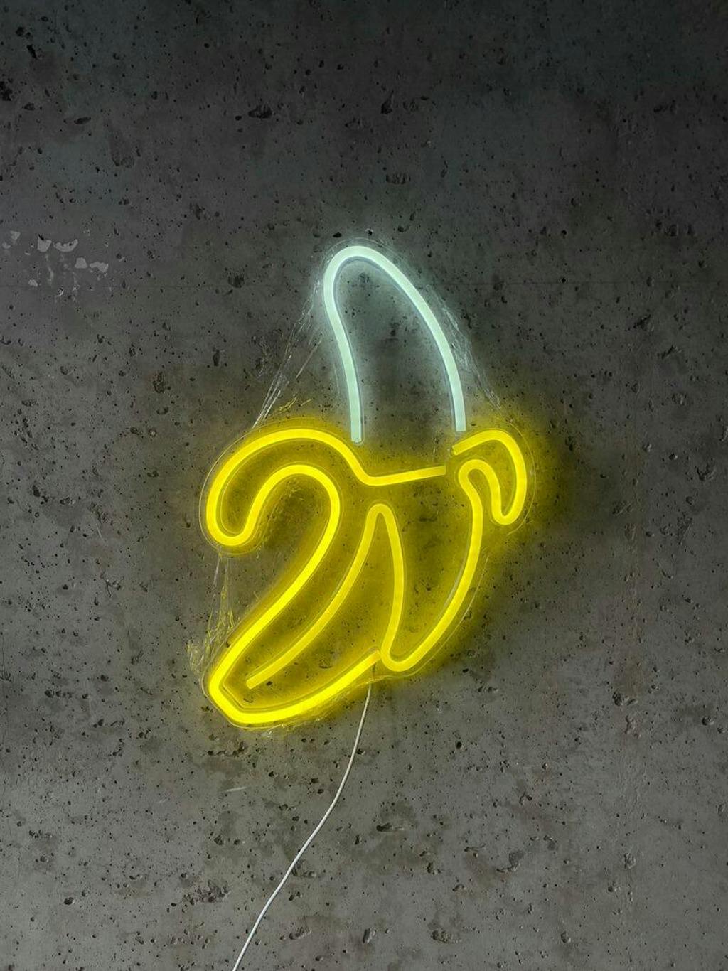 Banana Wall Neon Sign - Shop Online on roomtery