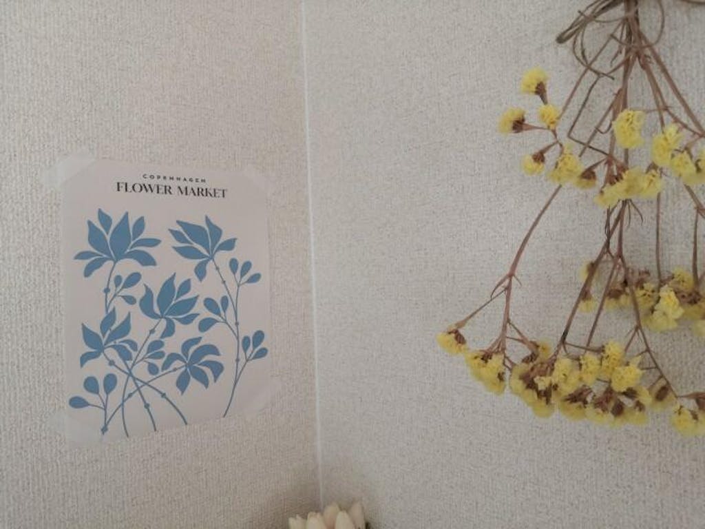 Pale Blue Flower Market Canvas Posters - Shop Online on roomtery