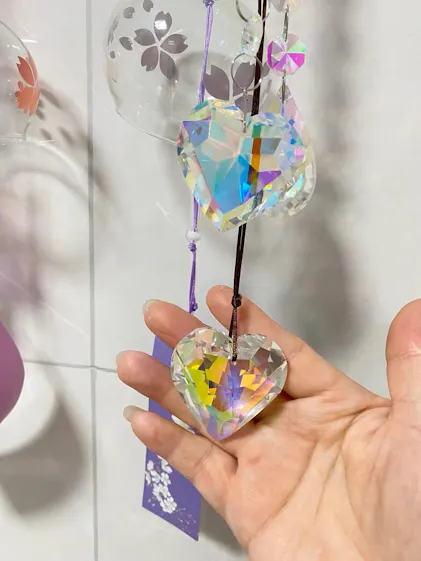 Crystal Heart Suncatchers