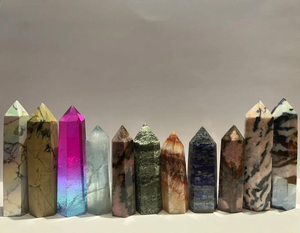 Hexagon Natural Crystal Desk Decor | roomtery