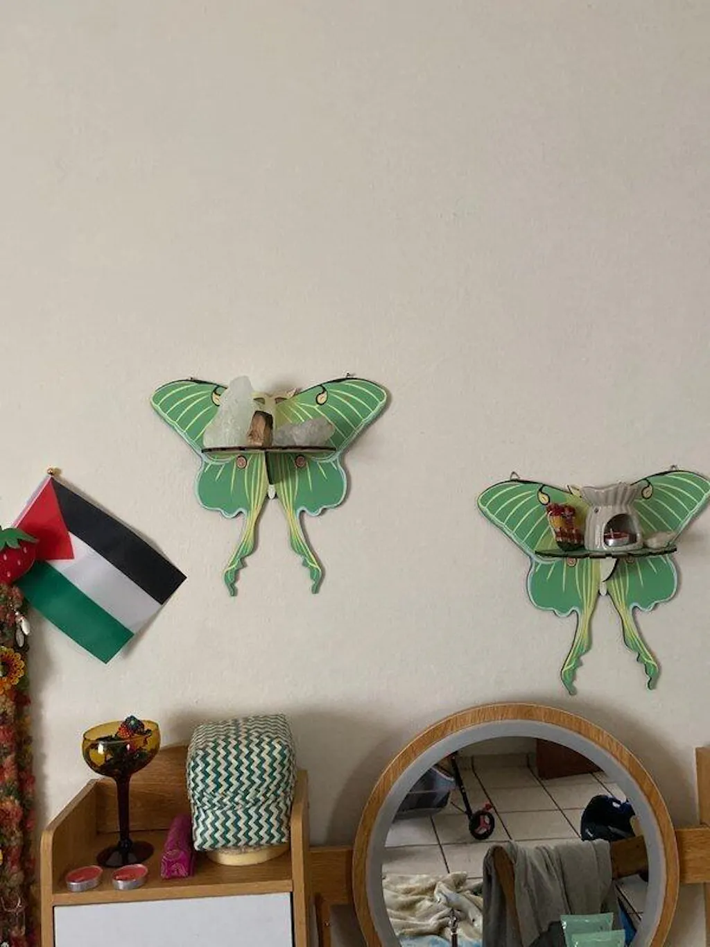 Luna Moth Wall Display Shelf