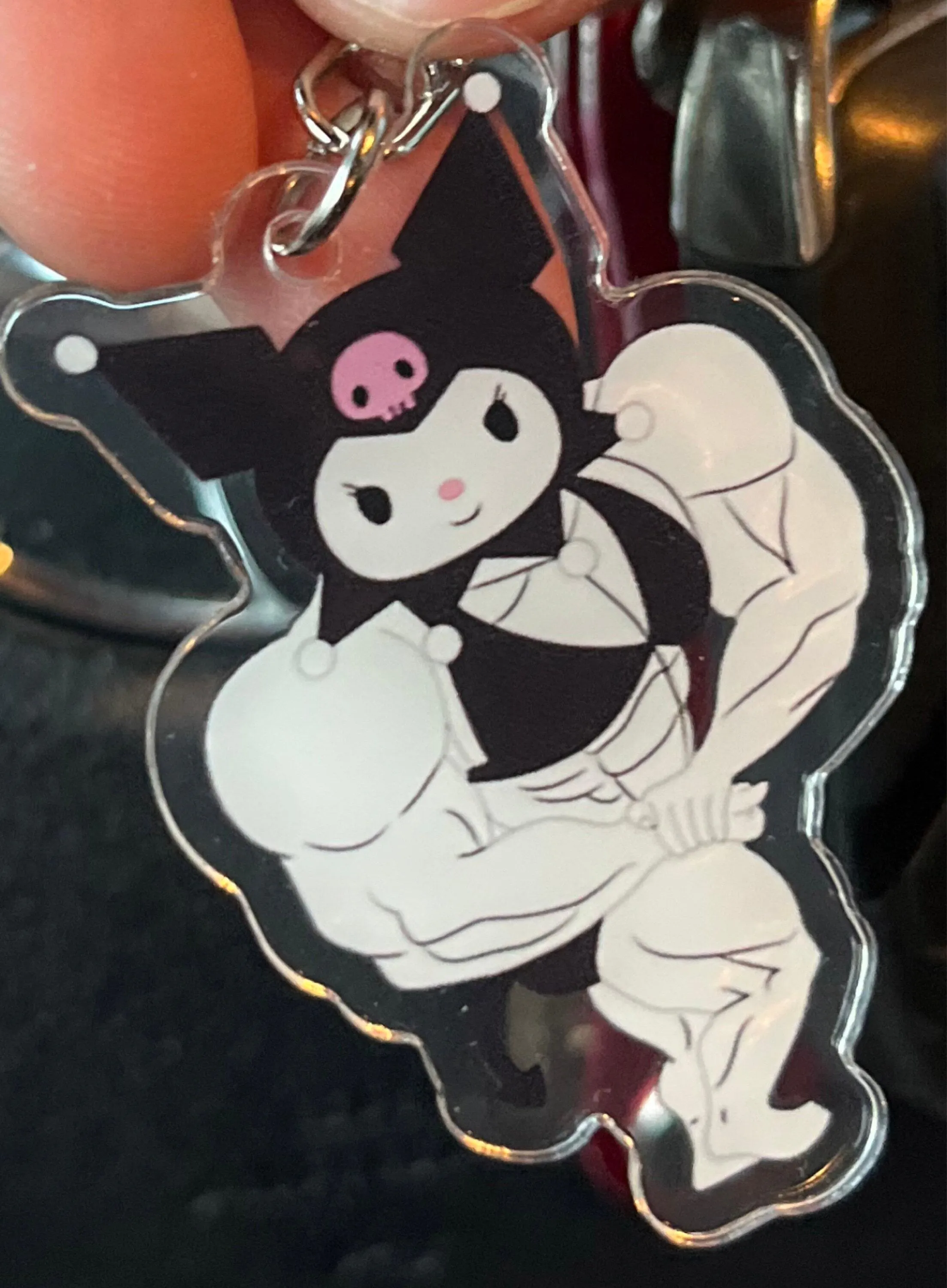 Buff Sanrio weightlifting keychain muscled | buff cinnamoroll | health ...