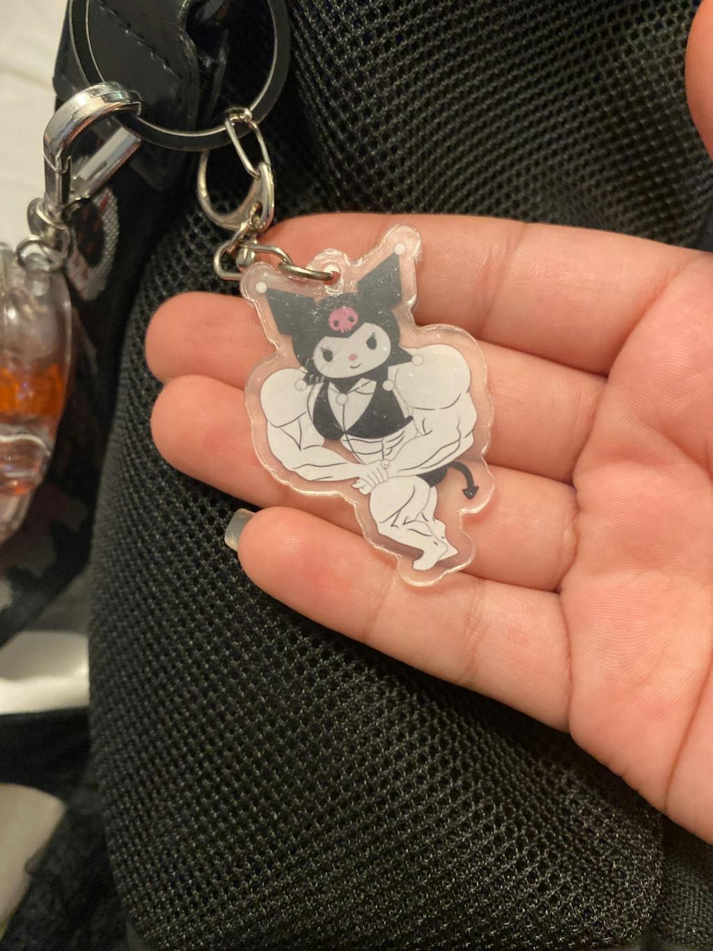 Buff Sanrio weightlifting keychain muscled | buff cinnamoroll | health ...