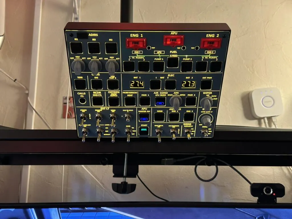 Rowsfire A102 A350/A320 mini Light Overhead Panel (OVH) | Rowsfire