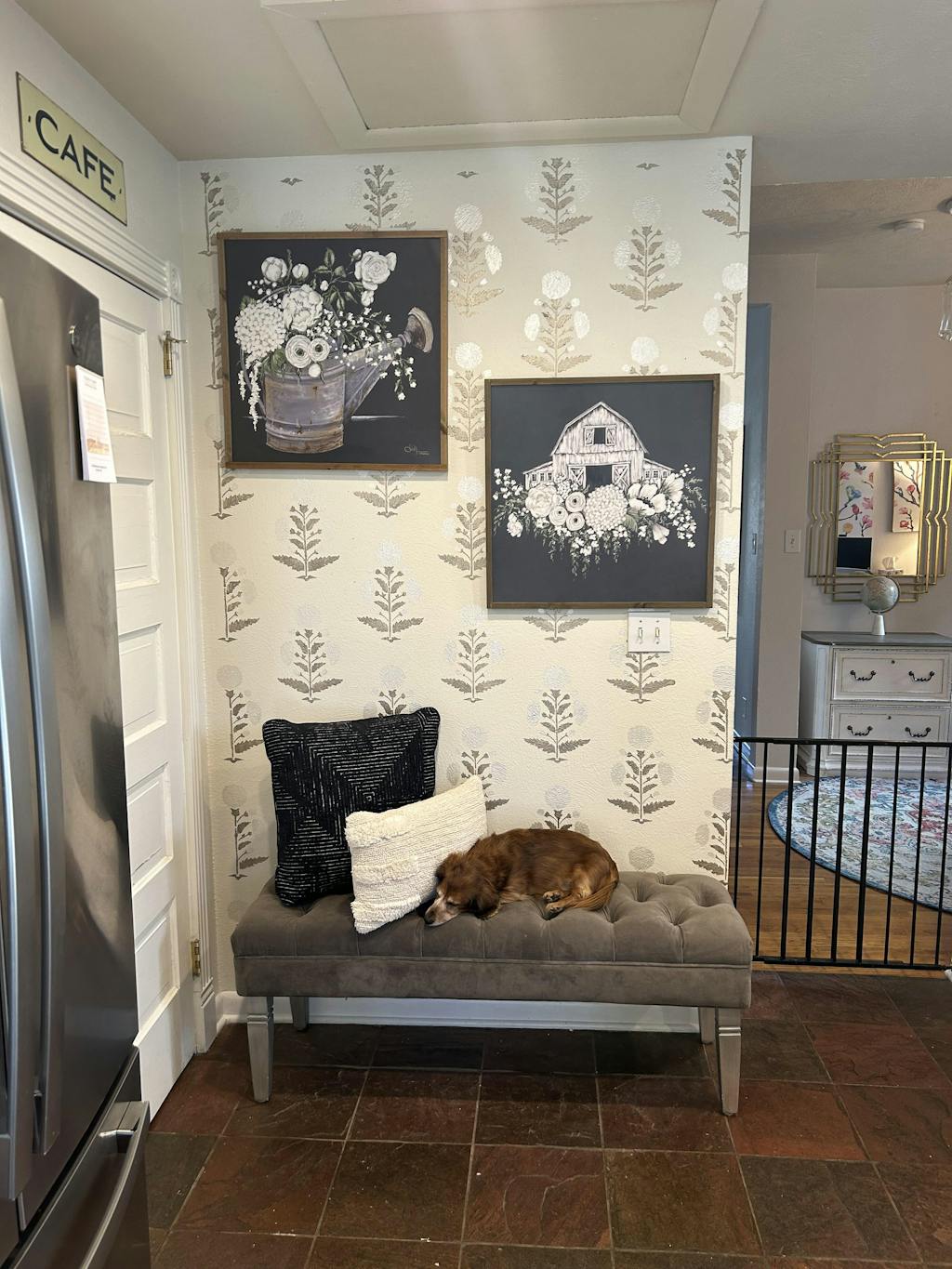 Amazing Floral Block Print Pattern Wall Stencil-Custom DIY Walls Decor