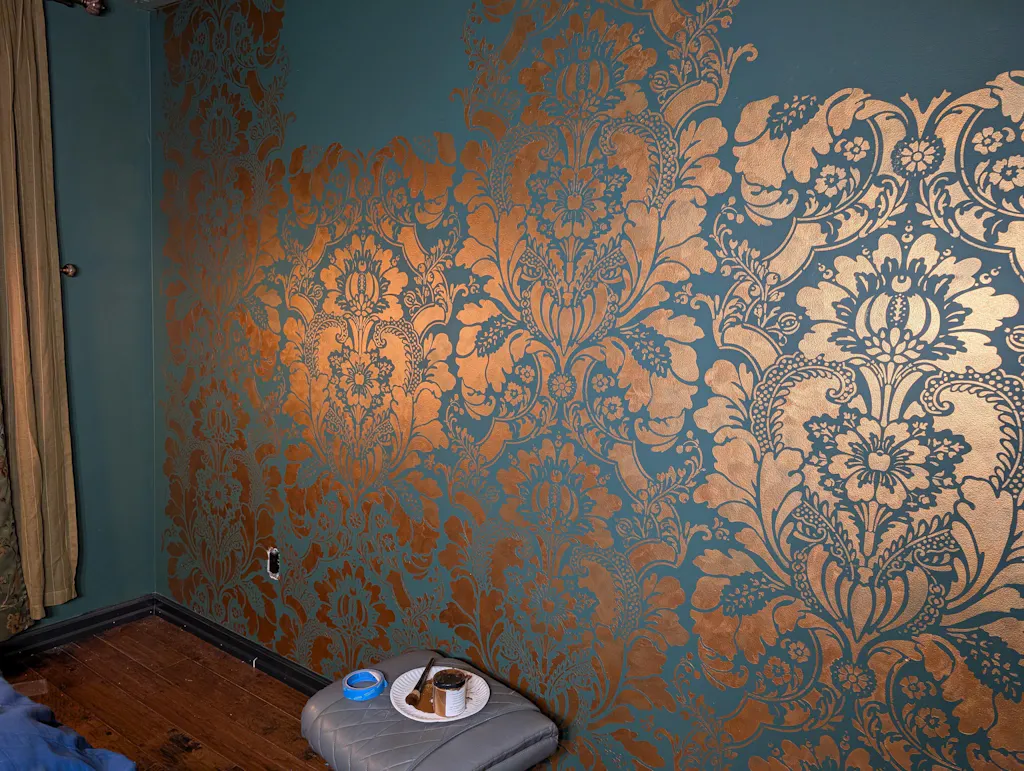 Large DIY Wall Stencils for Painting Wallpaper Mural Look