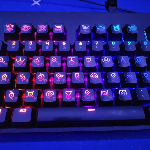 Pokemon Unown Keycap Set – RoyalKeycaps