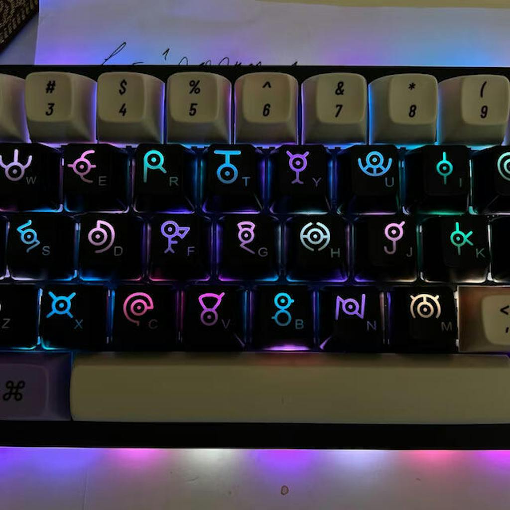 Pokemon Unown Keycap Set – RoyalKeycaps