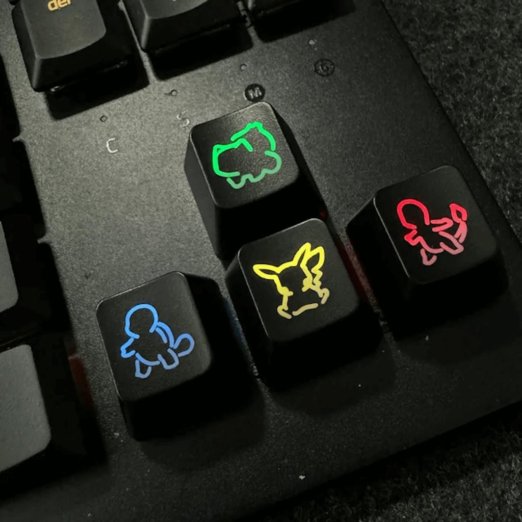 Pokemon Starters Keycap Set – RoyalKeycaps