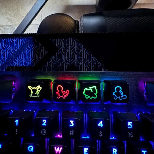 Pokemon Starters Keycap Set – RoyalKeycaps