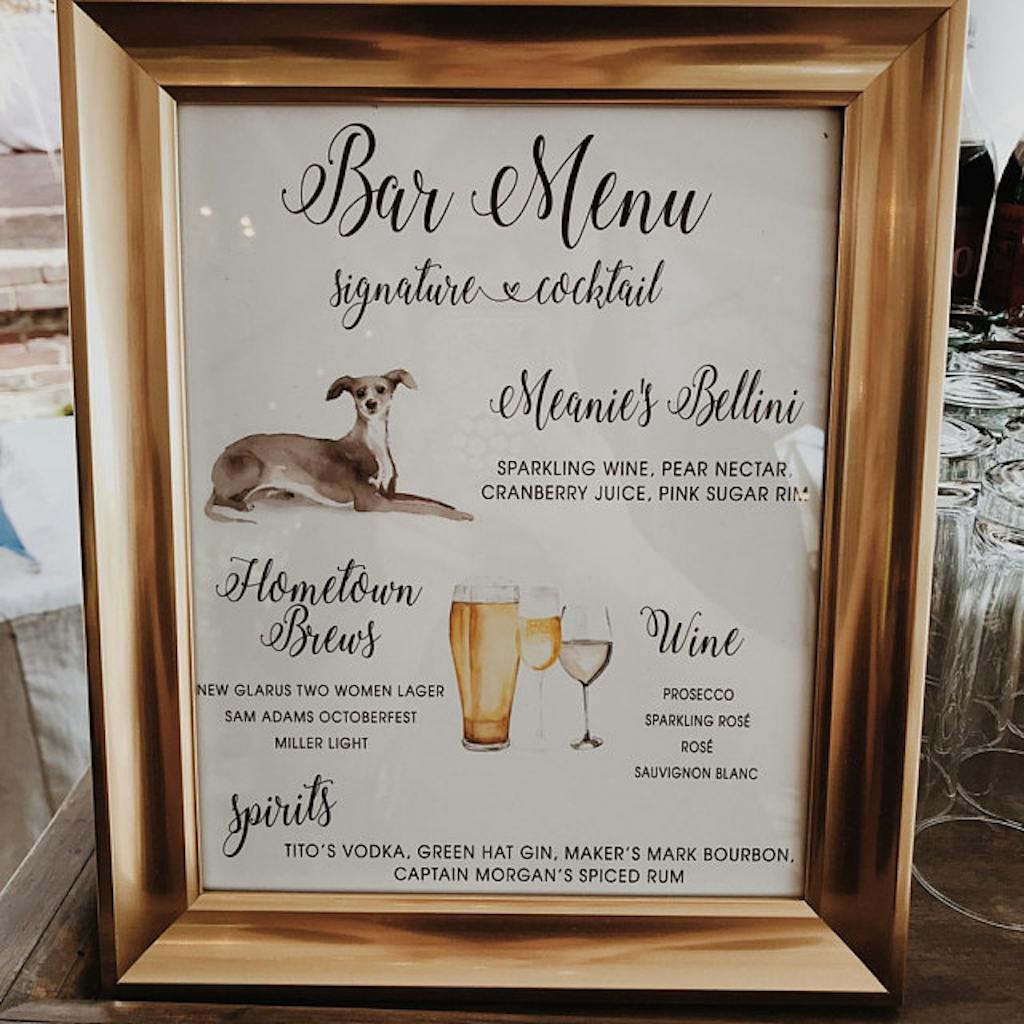 Custom Bar Menu Print – Rubi and Lib Design Studio