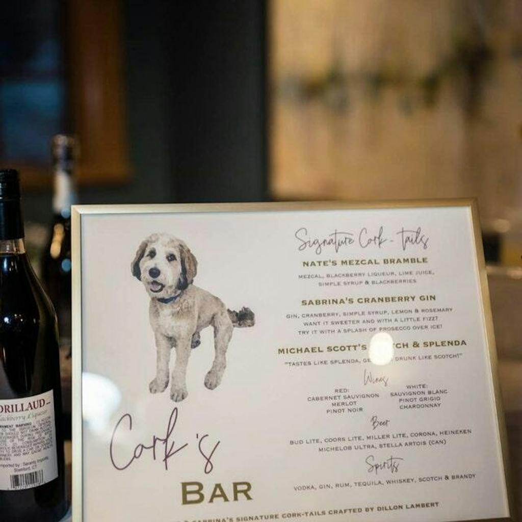 As Featured in People Magazine - Dog Wedding Bar Menu Print – Rubi and ...