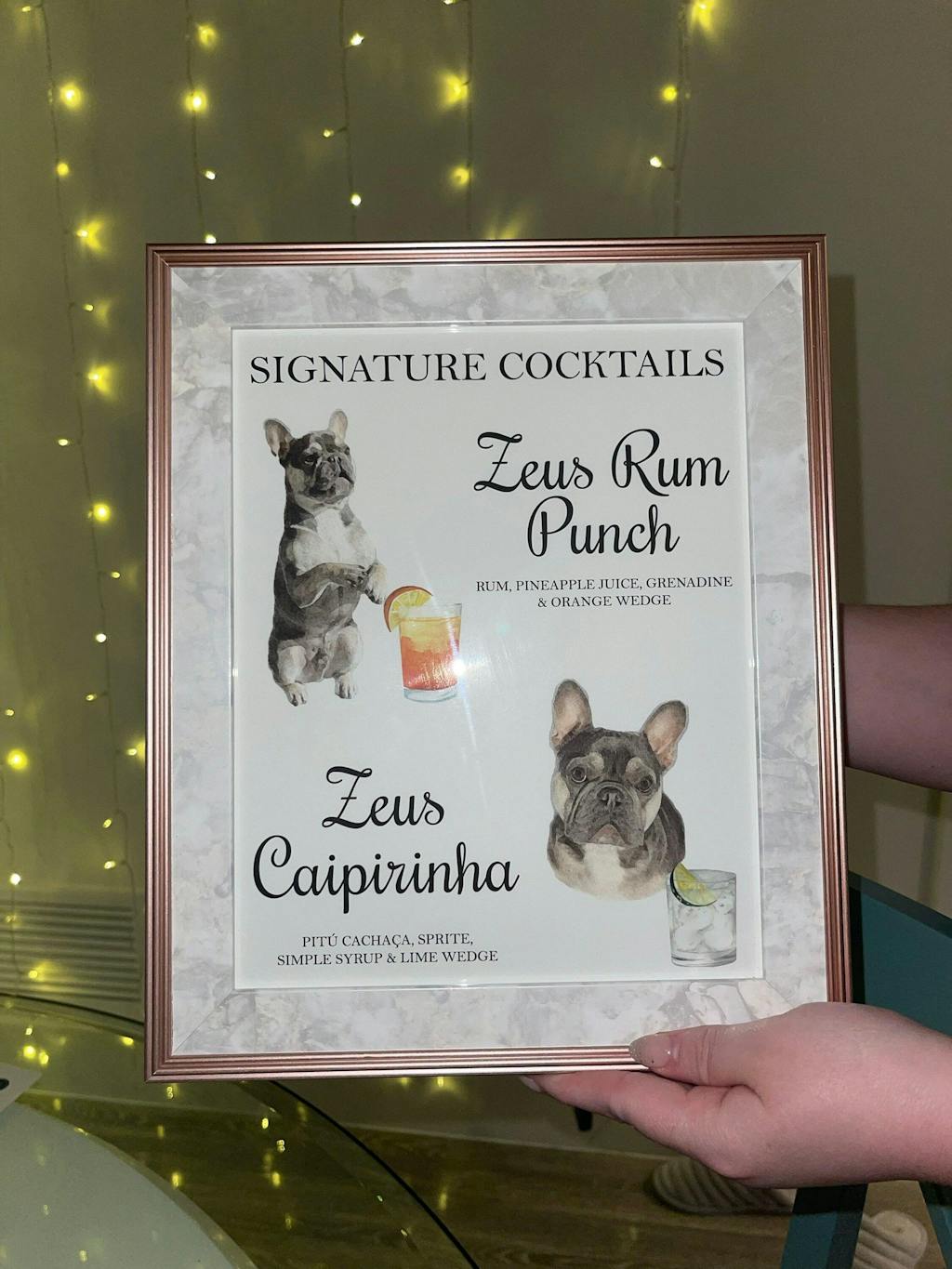 Wedding Bar Menu Print - Pets – Rubi and Lib Design Studio