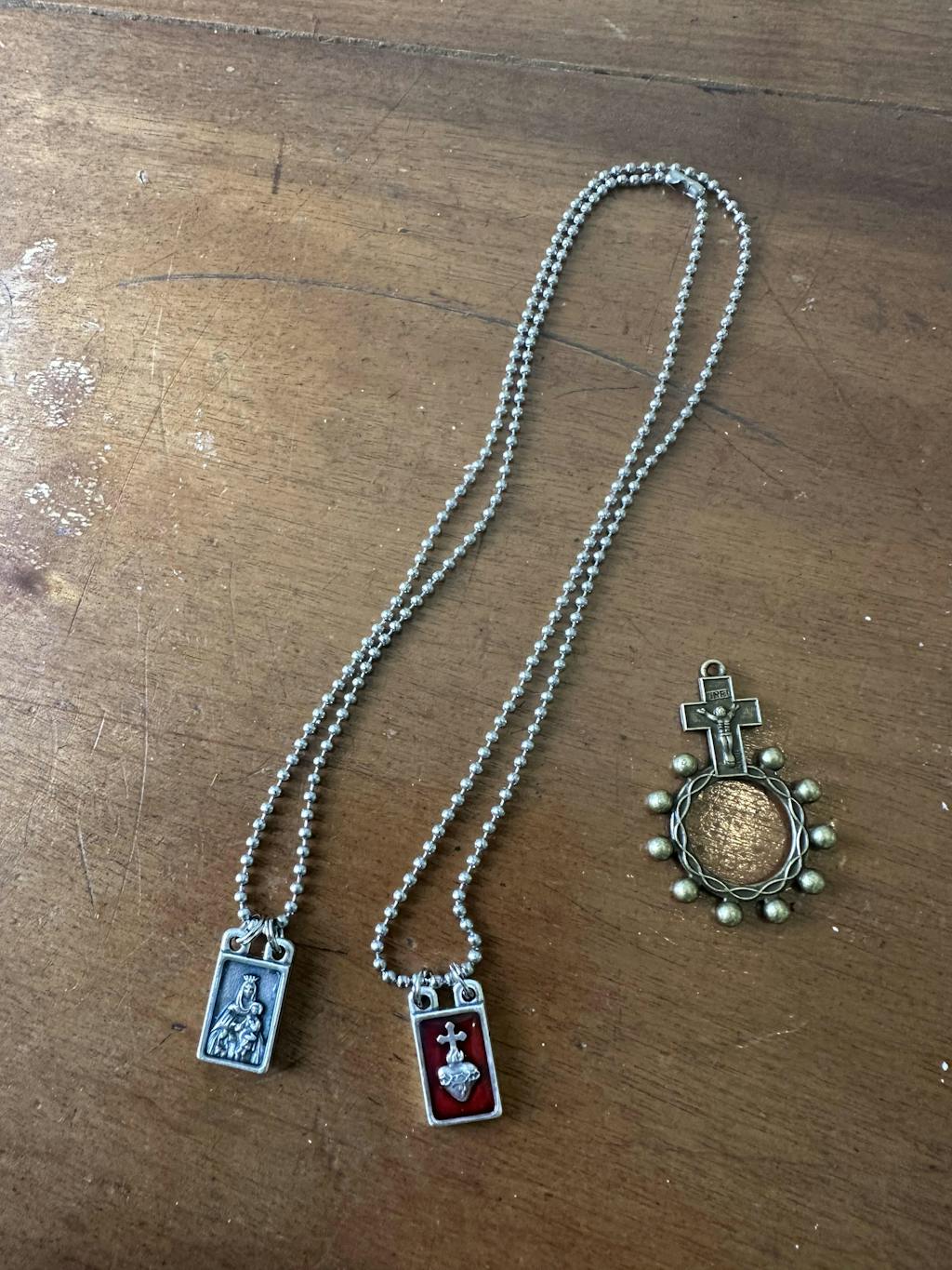 Catholic Scapular with Brown Wool Inserts from Rugged Rosary - Rugged ...