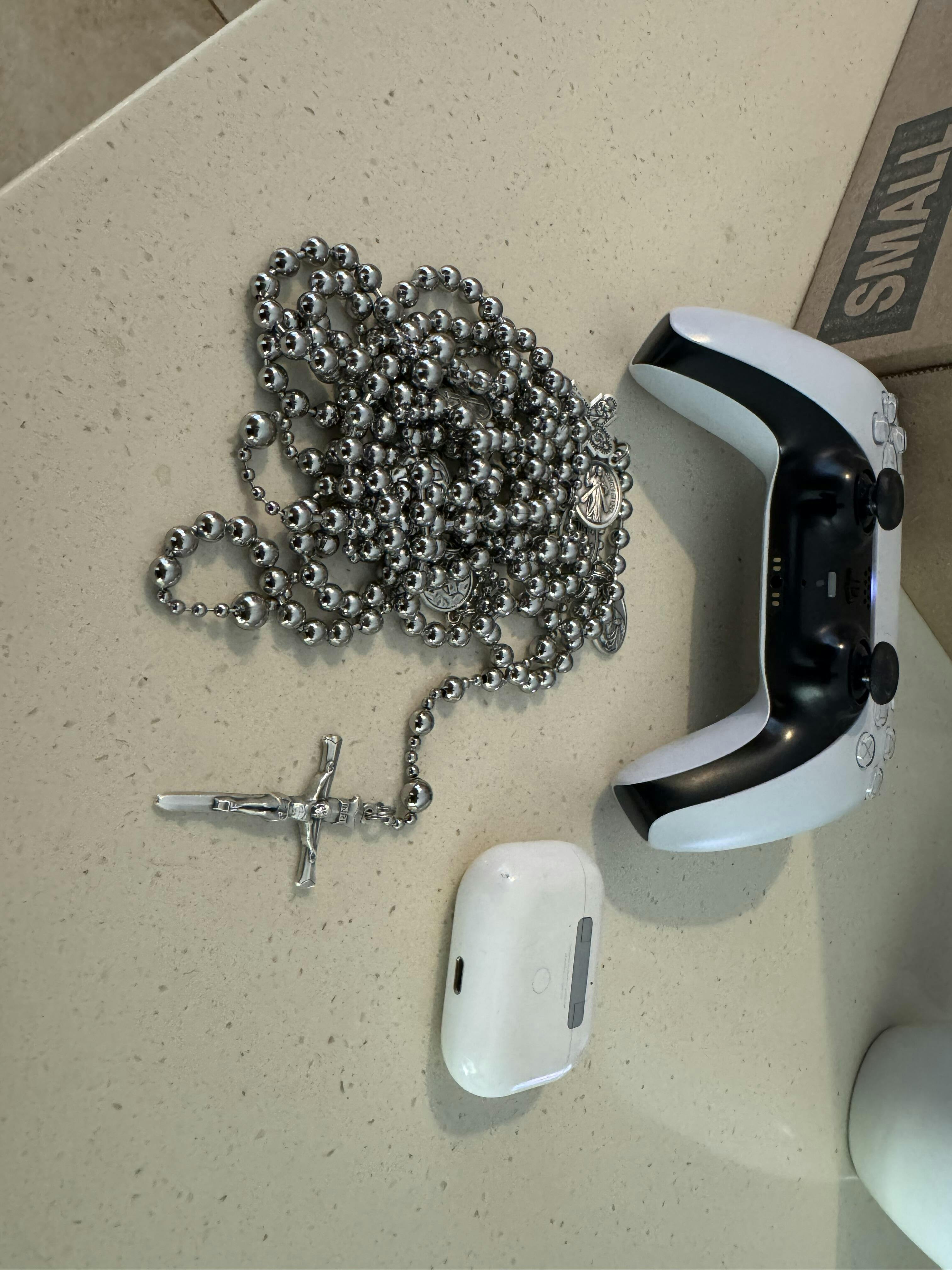 Combat Rosary -Silver finished WWI Battle Beads - Memento Mori Version ...