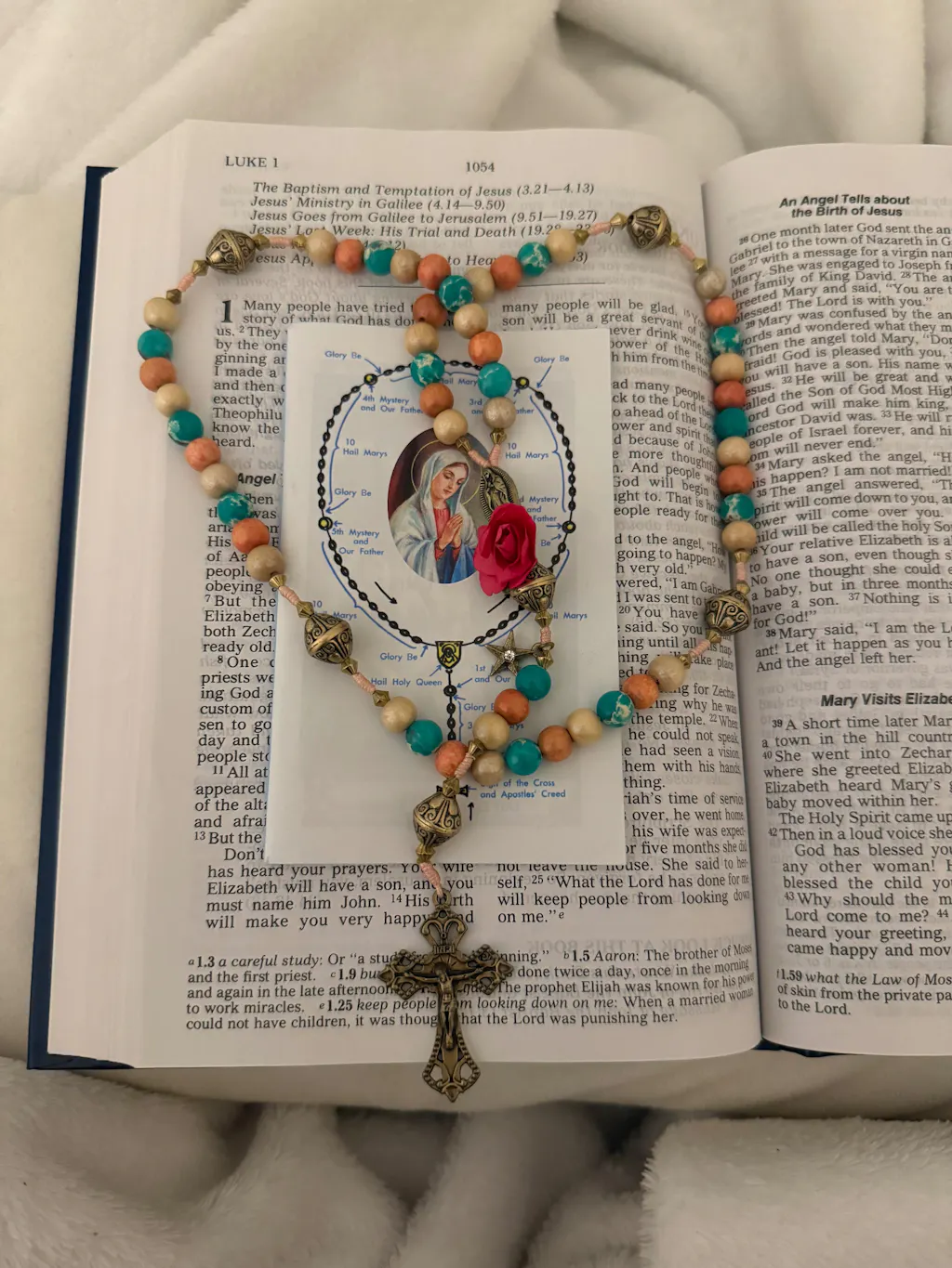 Our Lady of Guadalupe Rose Rosary - Uniquely Handcrafted - Rugged Rosaries®
