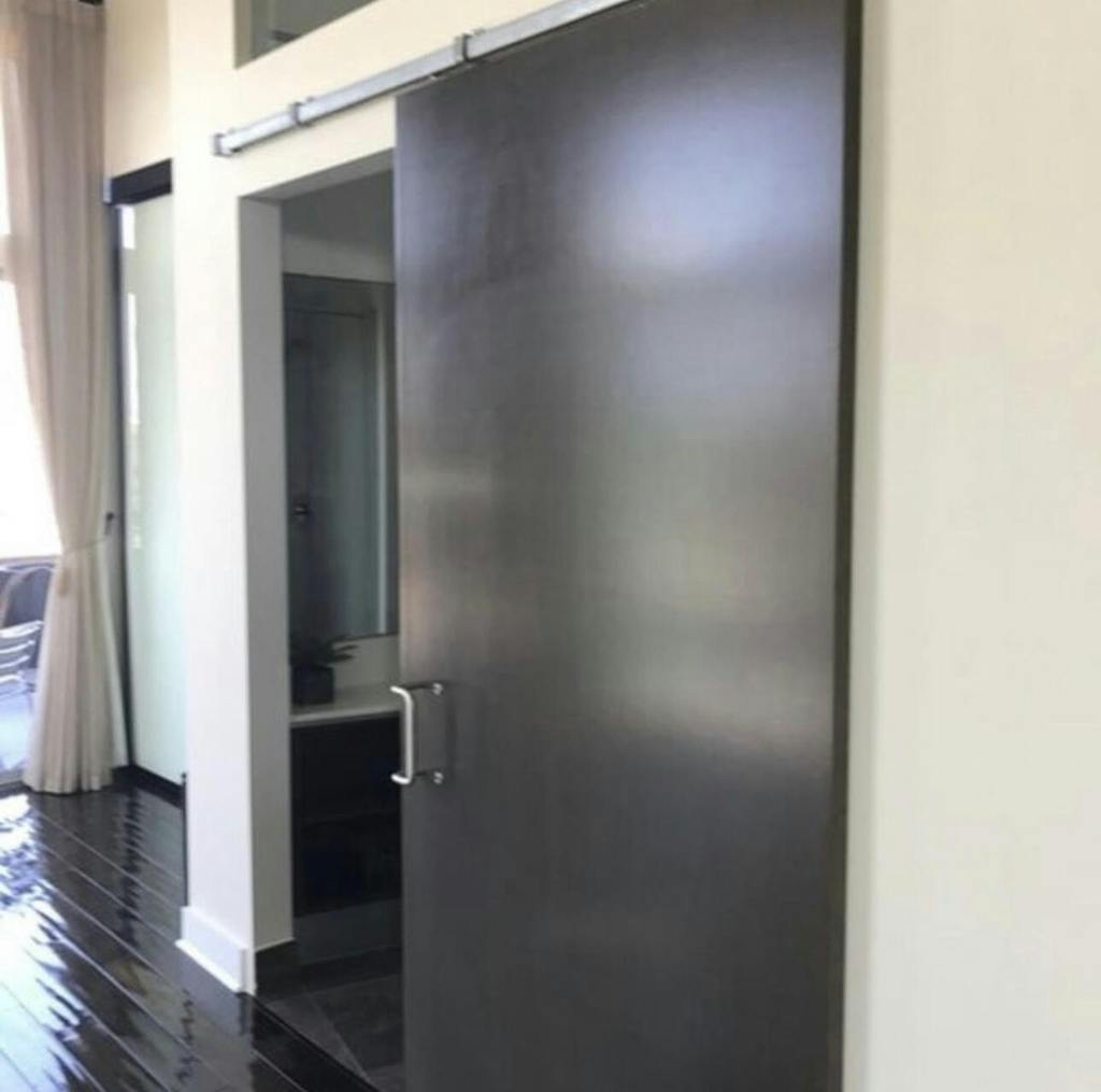 Minimalist Slab Door – Rustic Luxe Designs