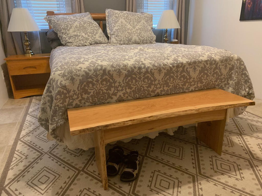 Live Edge Cherry Bench | Rustic Red Door